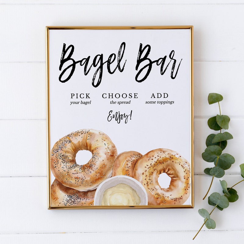 Bagel Bar Sign - Etsy
