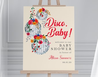 Disco Baby Shower Welcome Sign - Etsy
