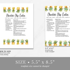 Pineapple Recipe Collection Book Download, Family Cookbook Template ...