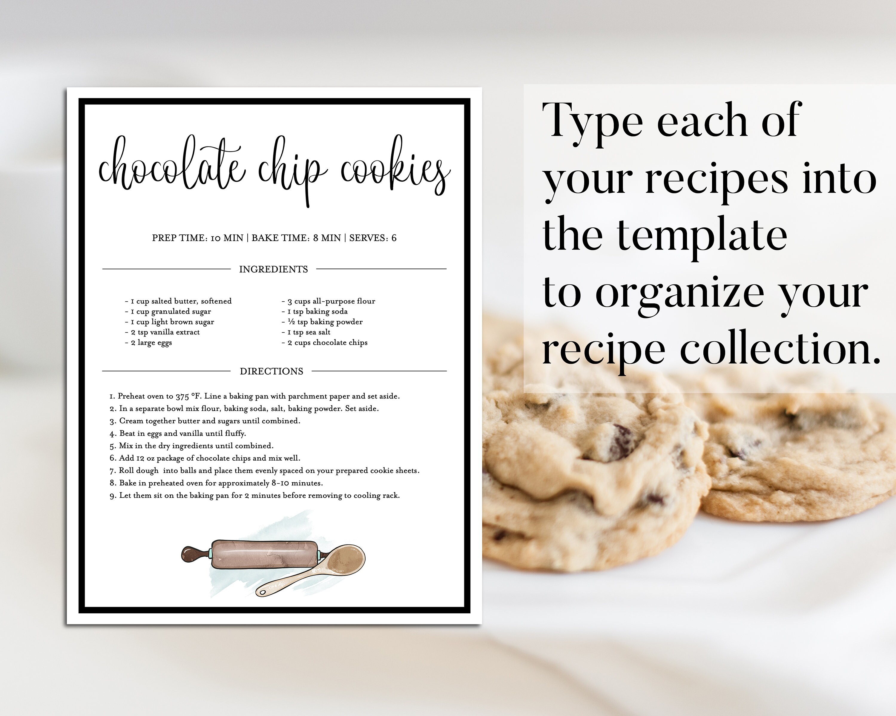 Mixer Recipe Book Template Download Printable Recipe | Etsy