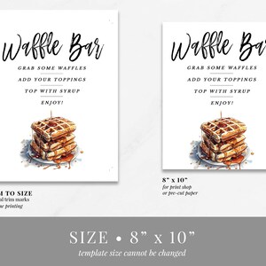Brunch Waffle Bar Sign Download, Printable Bridal Shower Brunch Waffle ...