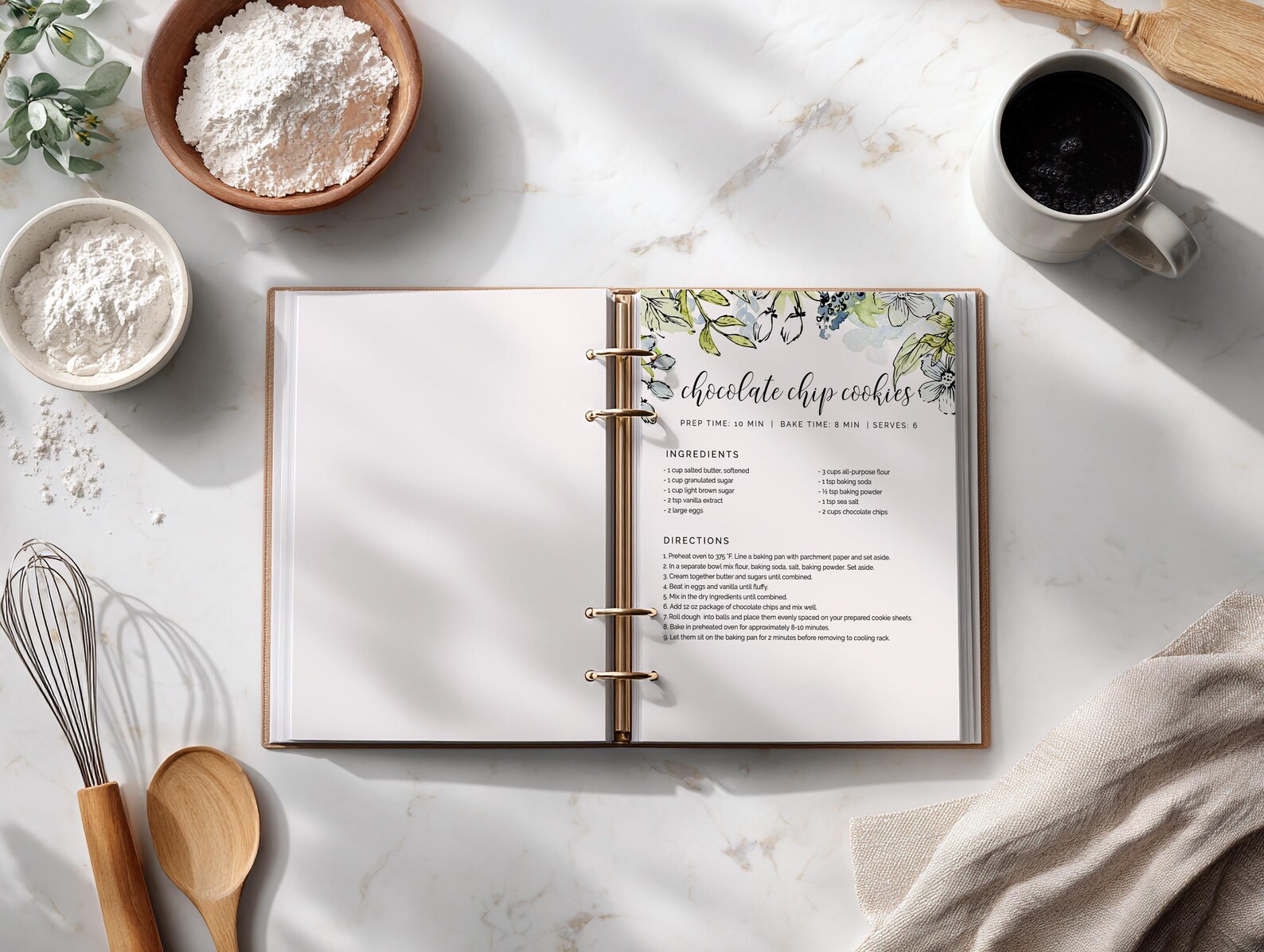 Printable Recipe Binder Template, Editable Family Cookbook Recipe ...