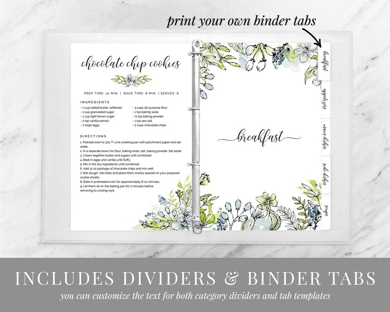 Mini Recipe Book Template Printable Mini Recipe Planner | Etsy