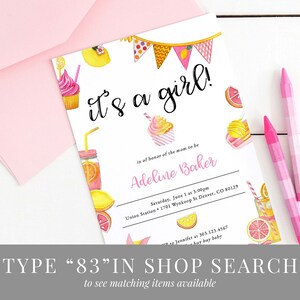 Lemonade Bar Sign Template, Pink Lemonade Baby Shower Lemonade Sign ...