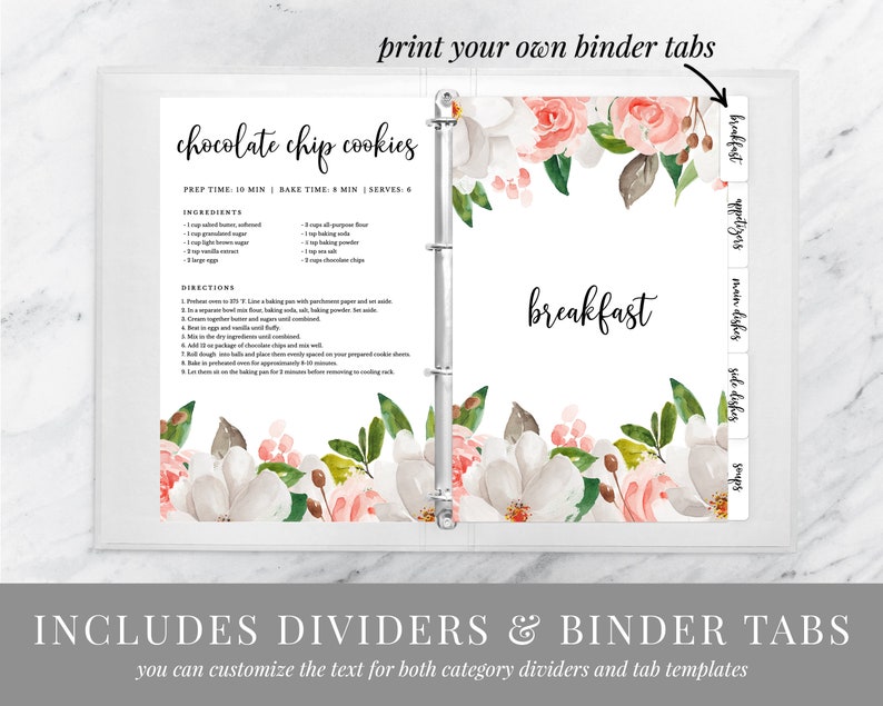 Mini Half Size Recipe Book Template Printable Mini Recipe - Etsy