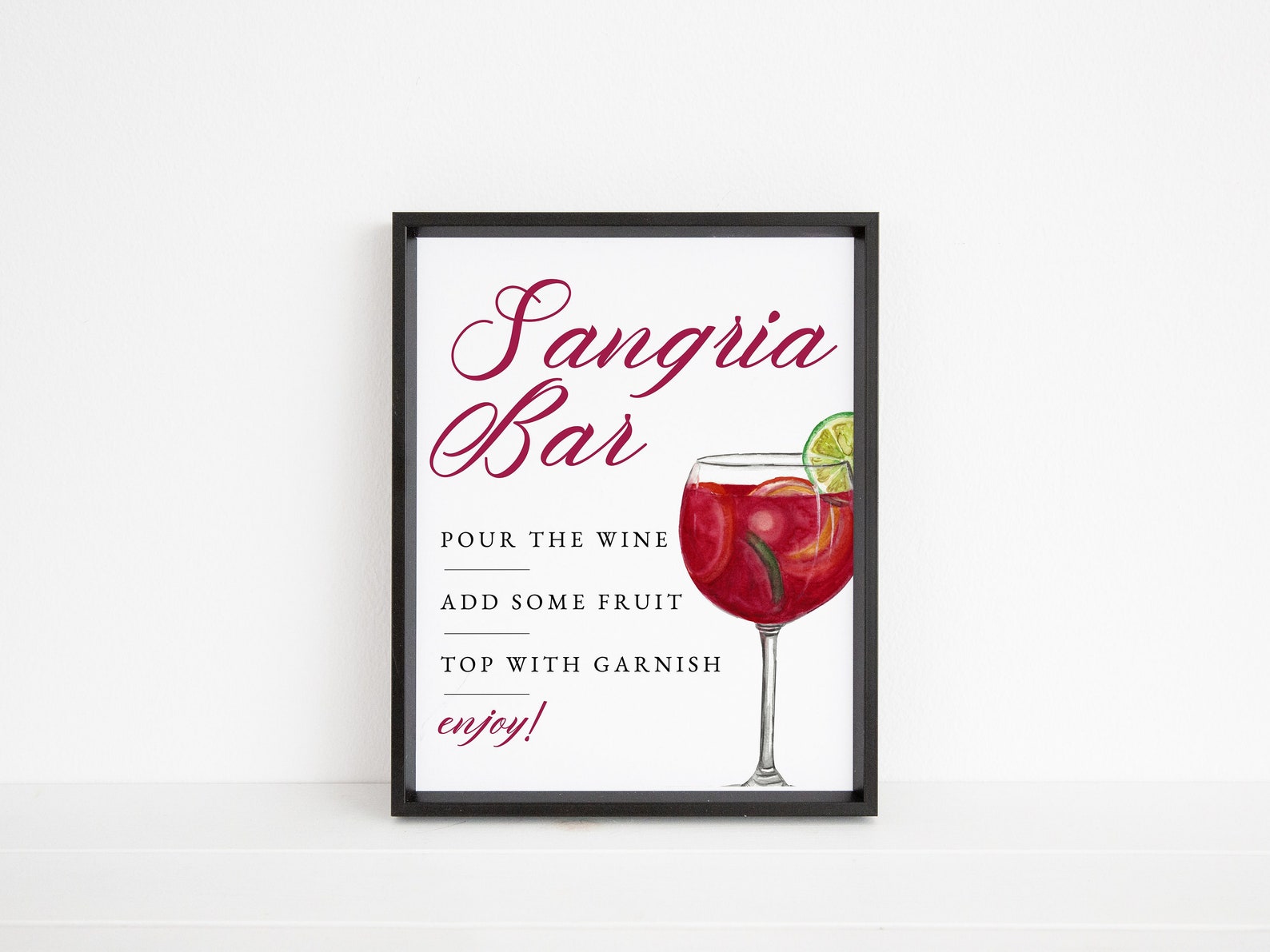 Sangria Bar Sign Template Printable Wine Sangria Bar Sign - Etsy