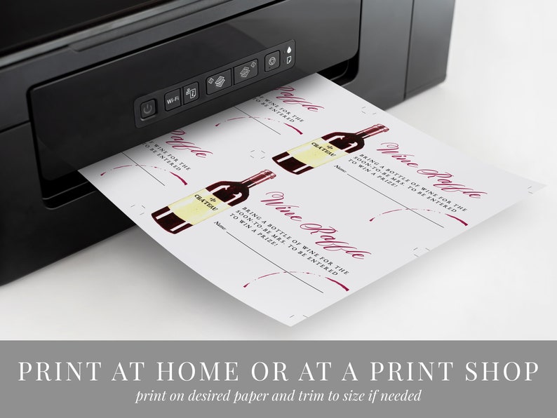 Vino Before Vows Wine Raffle Ticket Template Wedding Bridal | Etsy