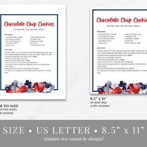 Berries Recipe Book Template Instant Download, Editable Recipe Cookbook ...