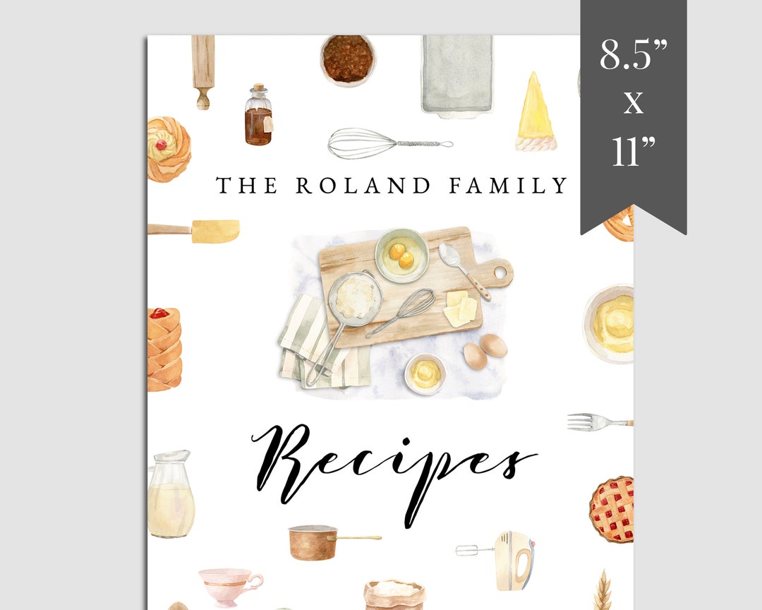 Kitchen Utensils Recipe Book Template Download, Printable Recipe ...