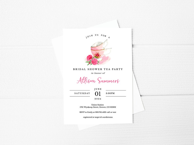 Printable Afternoon Tea Party Invitation Template Printable - Etsy
