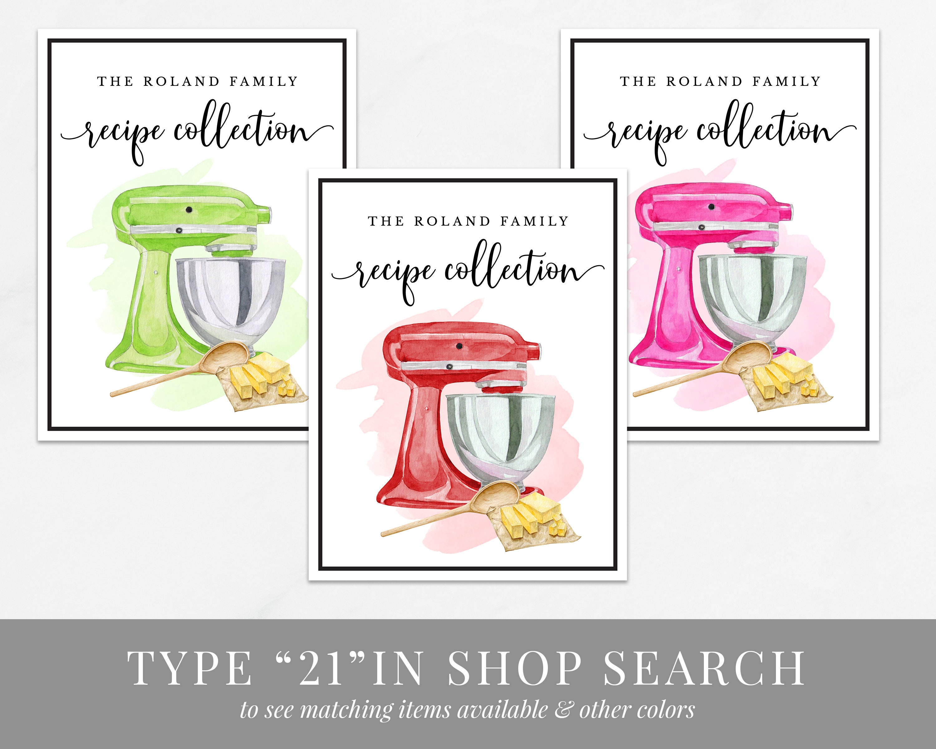 Navy Printable Recipe Book Template, Cookbook Template, Family Recipe ...