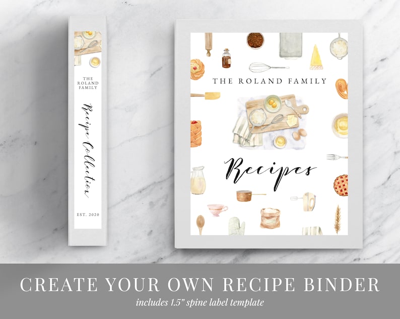 Kitchen Utensils Recipe Book Template Download, Printable Recipe ...