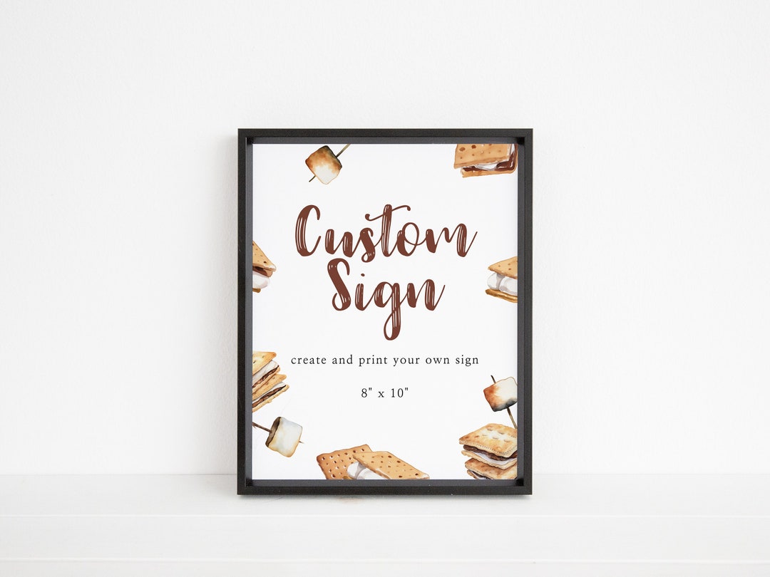 S'more Love Baby Shower Custom Sign Template, Personalized Baby Shower ...