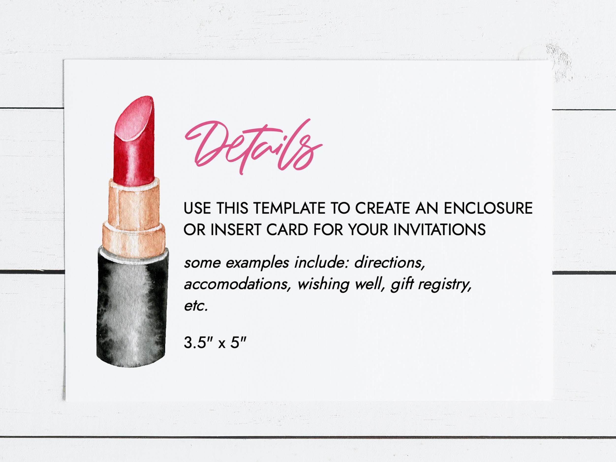 Lipstick Business Cards