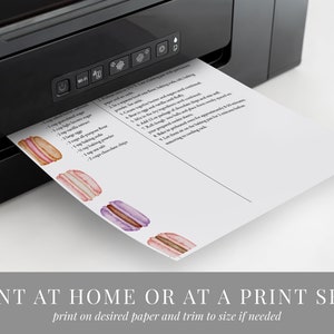 French Macaron Recipe Book Template, Printable Recipe Binder Template ...