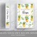 Pineapple Recipe Collection Book Download, Family Cookbook Template ...