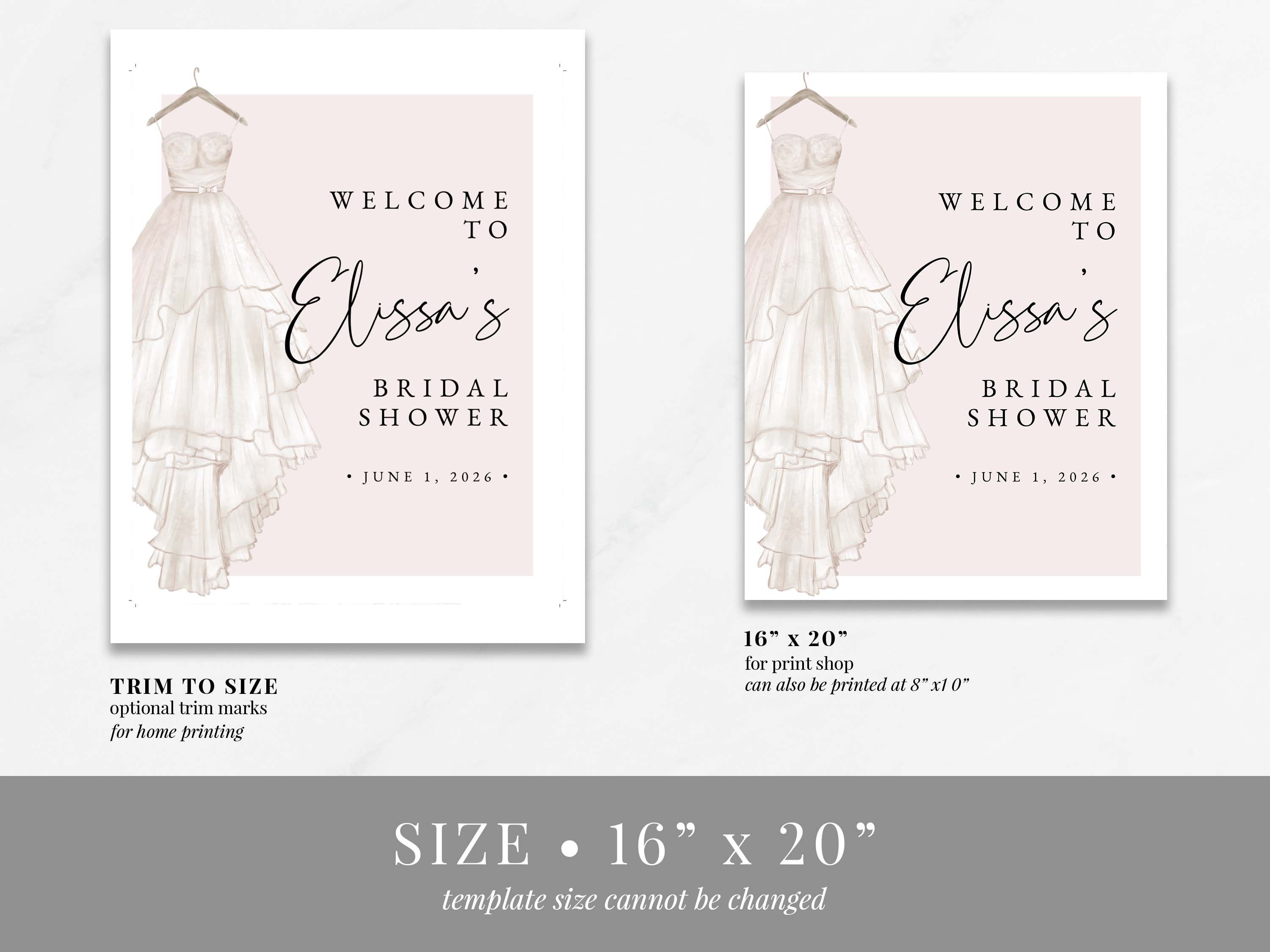 Wedding Dress Bridal Shower Welcome Sign Template Printable Etsy Wedding Dress Bridal Shower Welcome Sign Template Printable Etsy