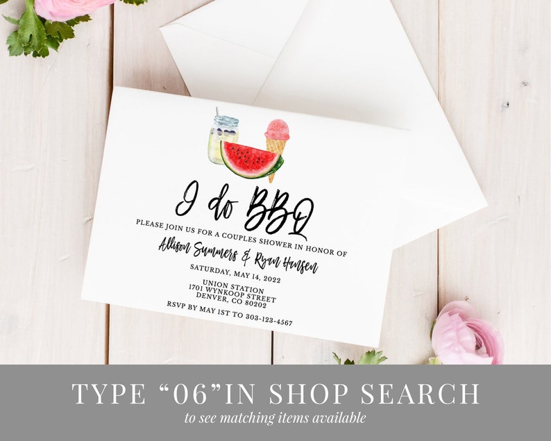 Printable Shower Thank You Card Template, I Do BBQ Thank You Card ...