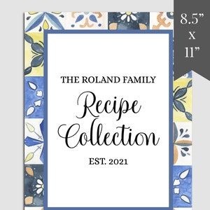 Spanish Tiles Recipe Book Template Download, Mexican Tiles Printable ...
