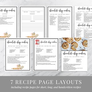 Red Mixer Recipe Book Printable, DIY Recipe Template Download ...