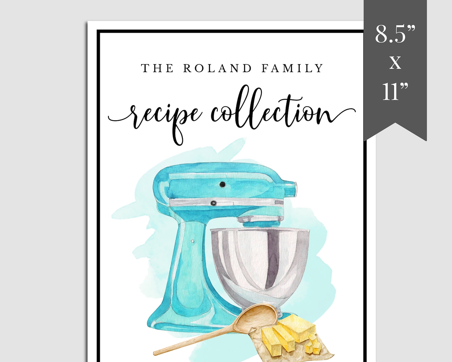 Mixer Recipe Book Template Download Printable Recipe - Etsy