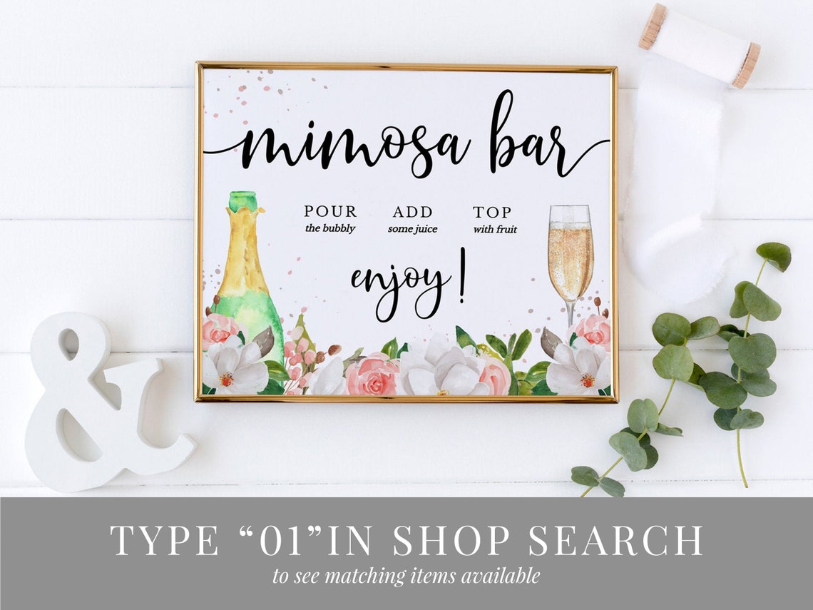 Printable Mimosa Bar Juice Tags Template Download Juice | Etsy