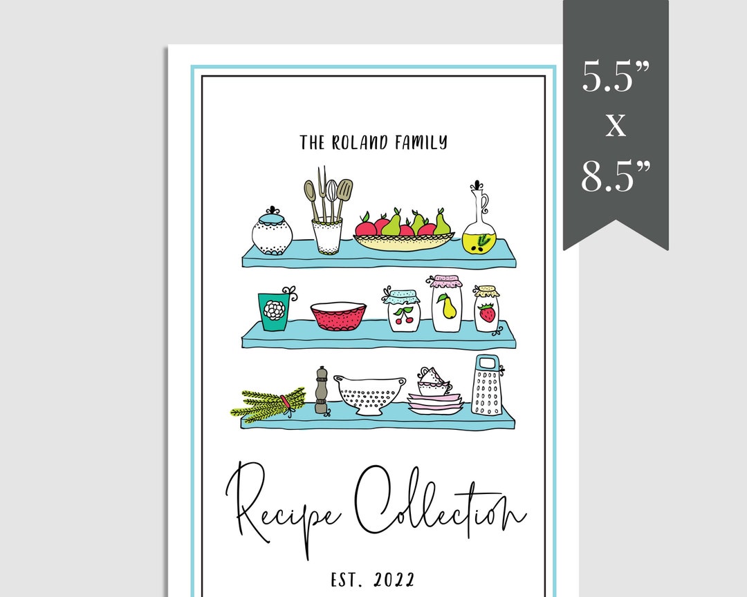 Colorful Kitchen Mini Recipe Binder Template, Printable Family Half ...