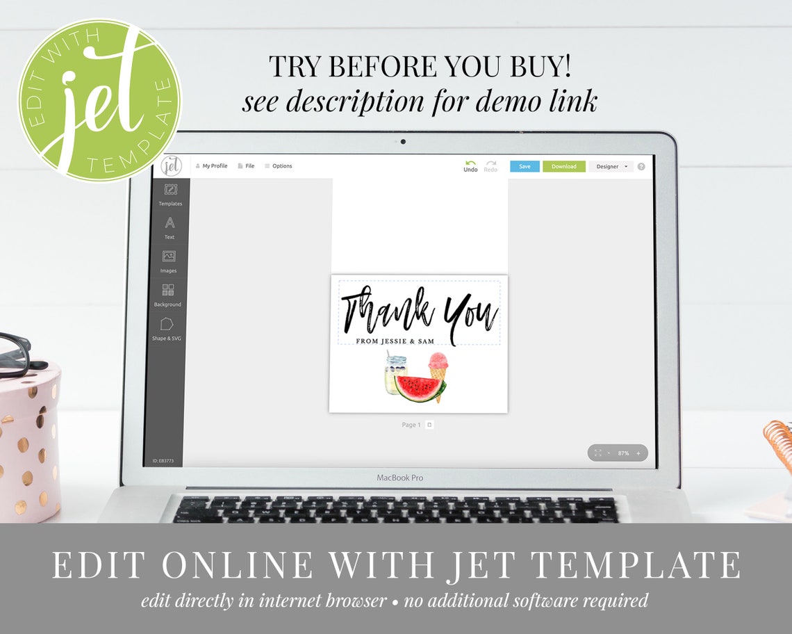 Printable Shower Thank You Card Template, I Do BBQ Thank You Card ...