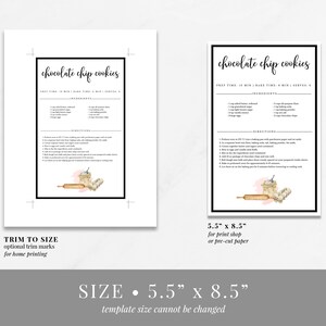 Red Half Size Recipe Book Printable, Mini Recipe Binder Template, Half ...