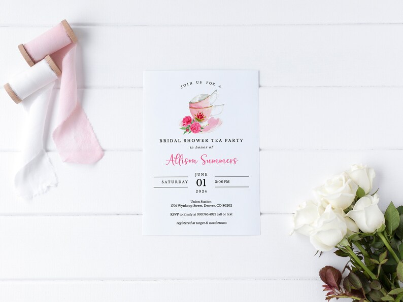 Printable Afternoon Tea Party Invitation Template Printable - Etsy