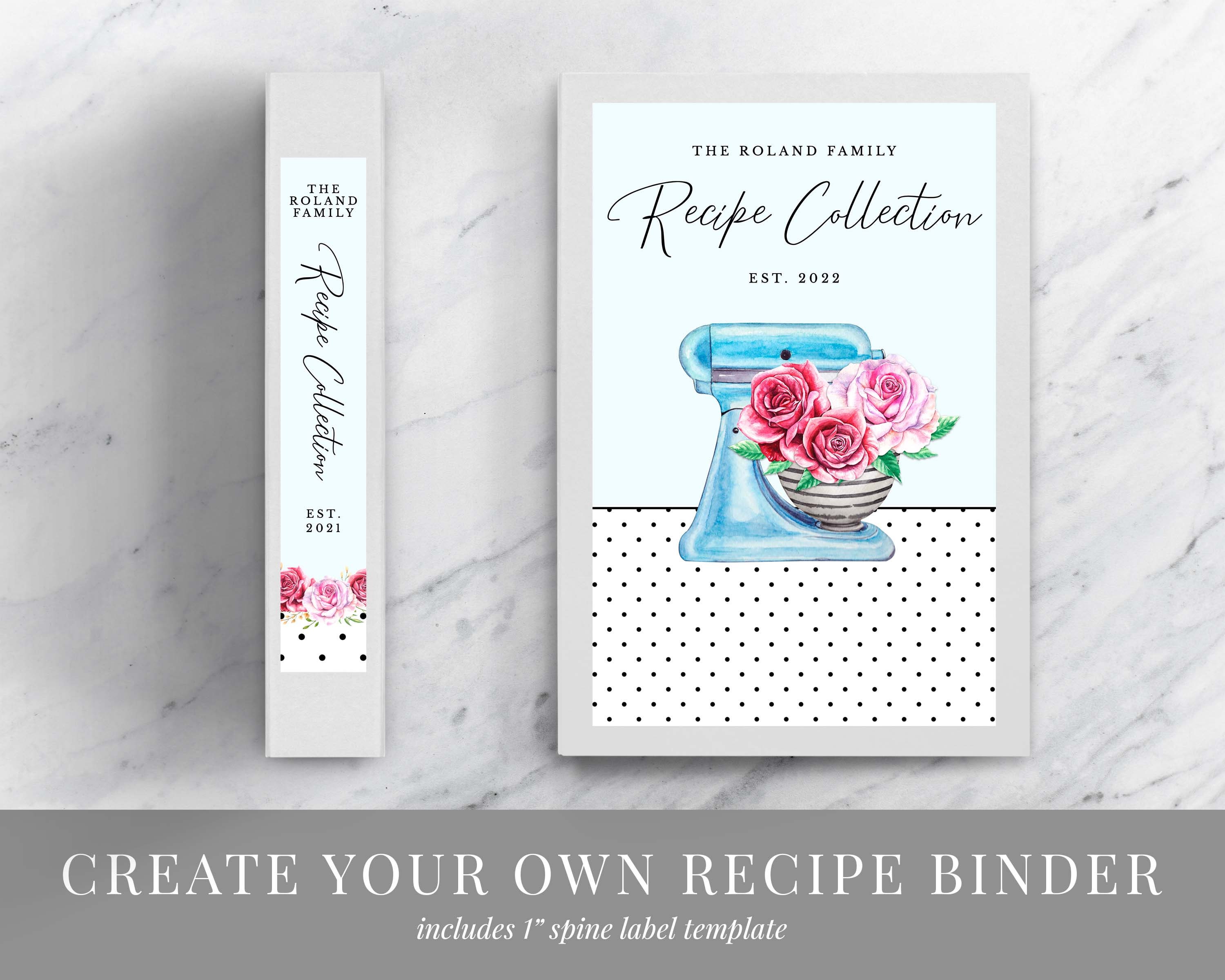 Vintage Style Mini Recipe Cookbook Template, Printable Kitchen Recipe ...