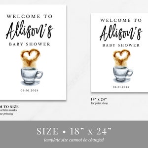 A Baby is Brewing Coffee Baby Shower Welcome Sign Template, Printable ...