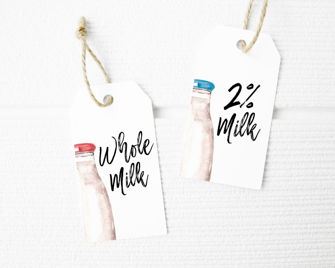 Coffee Bar Milk Tags Download, Printable Coffee Bar Milk Options Tags ...