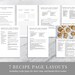 Printable Mini Recipe Book Template Download, Half Size Recipe Mini ...