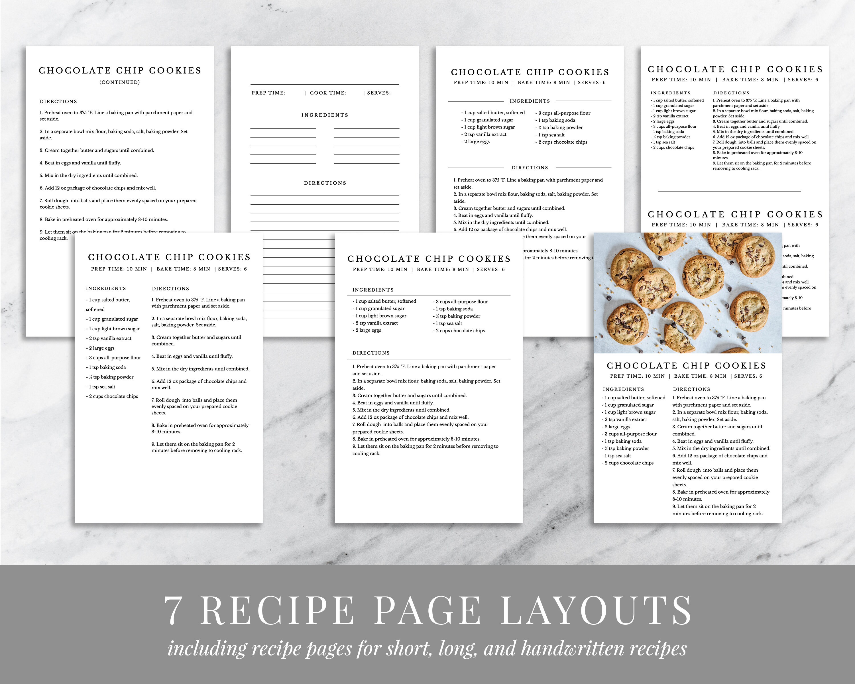 Printable Mini Recipe Book Template Download Half Size Recipe | Etsy