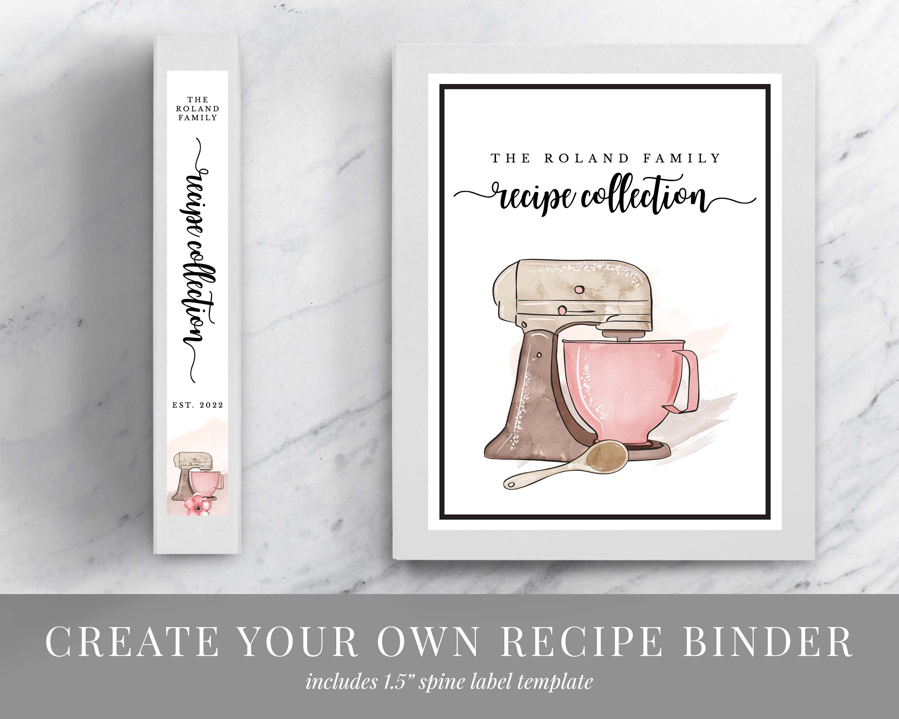 Kitchen Mixer Recipe Book Template Download Printable - Etsy Australia