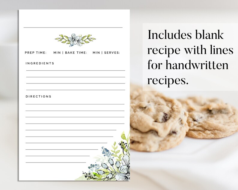 Mini Recipe Book Template Printable Mini Recipe Planner | Etsy