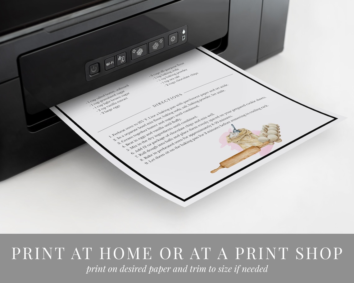 Pink Mixer Recipe Book Printable, Family Recipe Cookbook Template, DIY ...