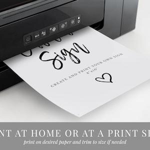 Printable Custom Sign Template Download, DIY Customizable Bridal Shower ...