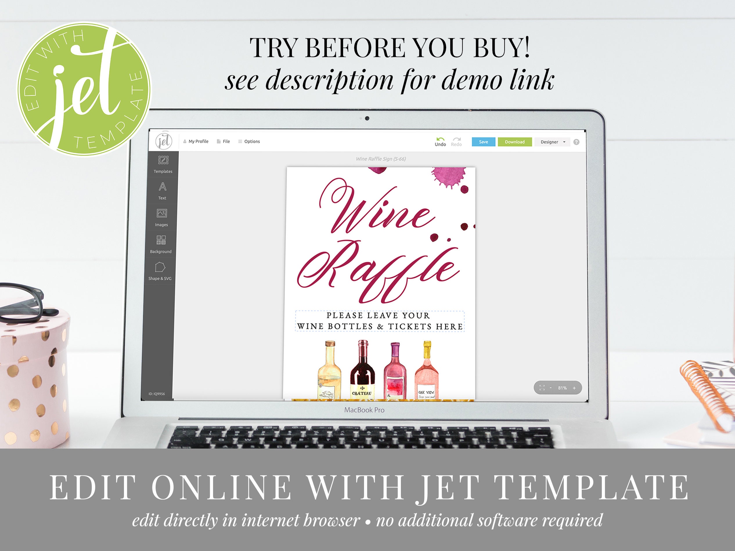 Bridal Shower Wine Raffle Sign Template Vino Before Vows - Etsy