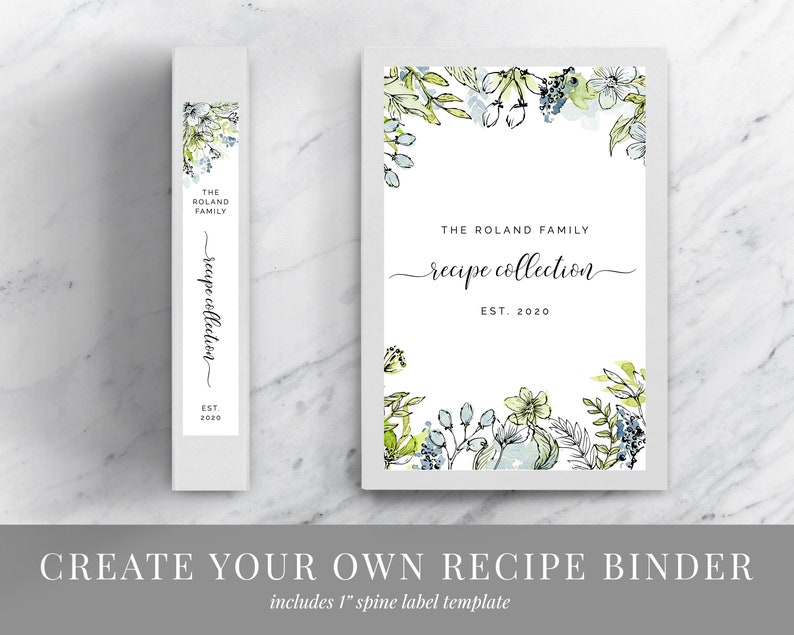 Mini Recipe Book Template Printable Mini Recipe Planner | Etsy