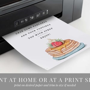 Bridal Shower Pancake Bar Station Sign Template Download, Printable ...