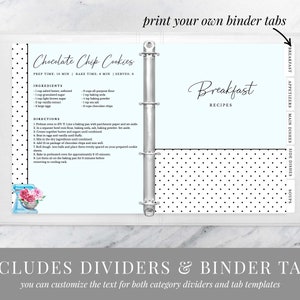 Vintage Polka Dot Kitchen Mixer Recipe Book Template, Floral Stripes ...