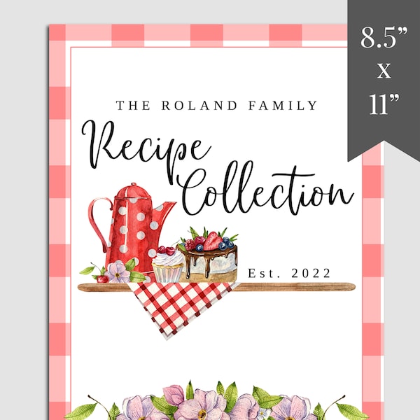 Red Gingham Cookbook - Etsy