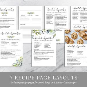 Mini Recipe Book Template, Printable Mini Recipe Planner Template ...