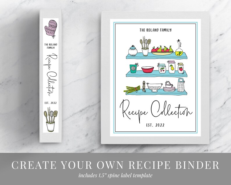 Colorful Kitchen Utensils Recipe Book Template Download, Printable ...