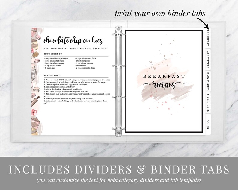 Kitchen Mixer Recipe Book Template Download Printable - Etsy