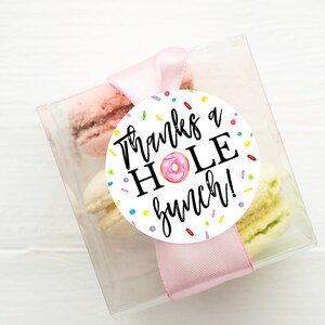 Thanks a Hole Bunch Donut Thank You Tag Template, Printable Thank You ...