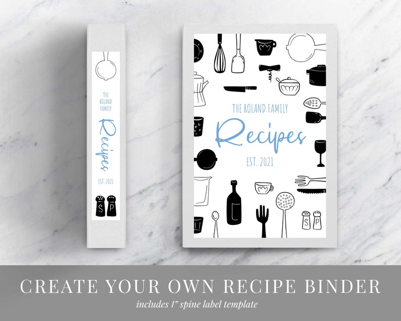 Mid Century Modern Mini Recipe Book Template Download, Vintage Style ...