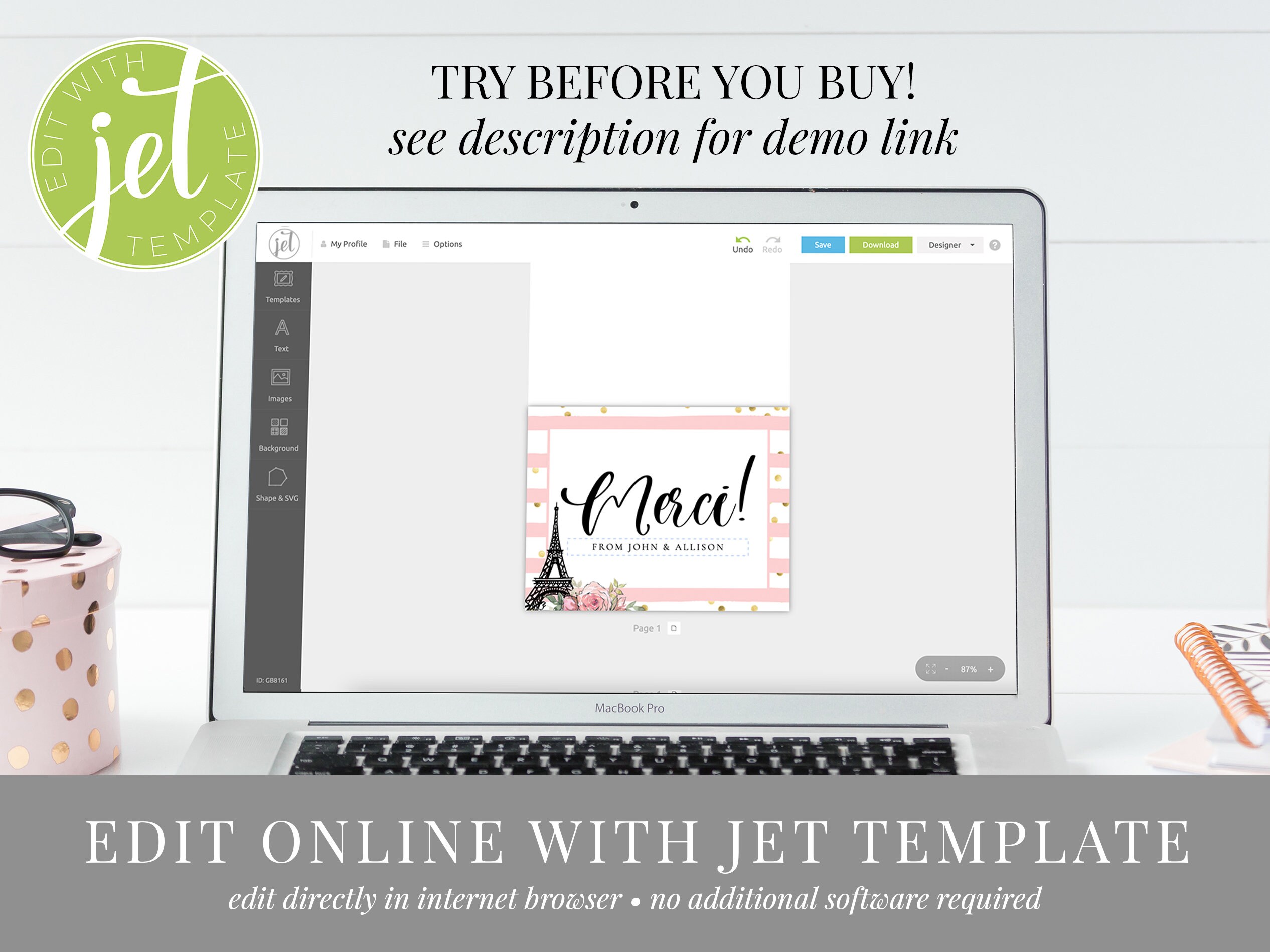 Printable Merci Thank You Note Paris Bridal Shower Thank You - Etsy